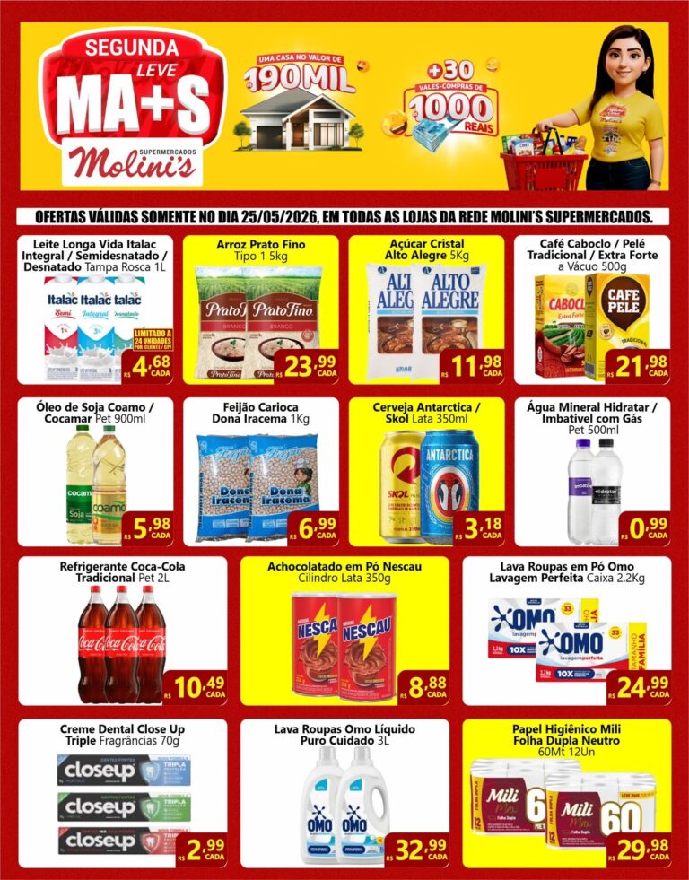 Segunda Leve Mais – Molini’s Supermercados; confira as ofertas ...